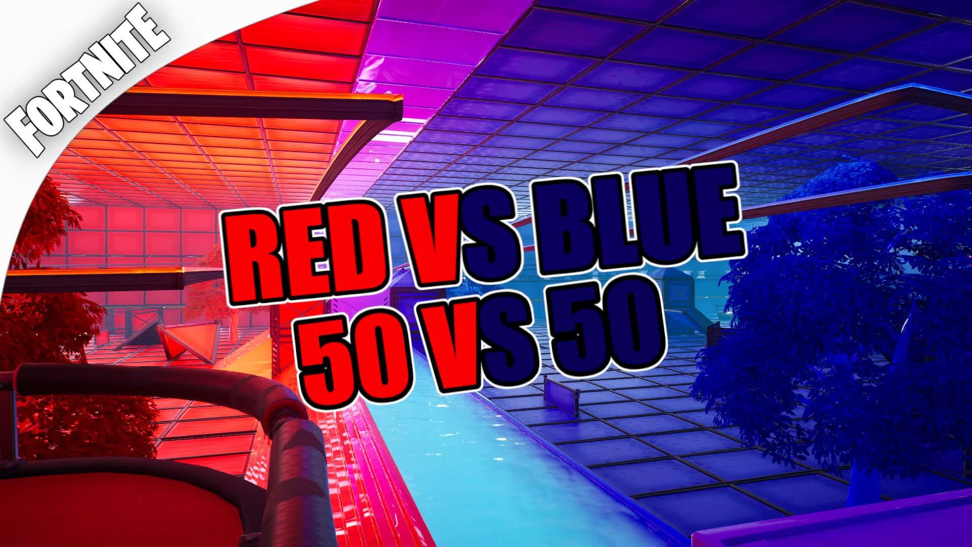  RED VS BLUE 50 VS 50 Fortnite Creative Map Code Dropnite